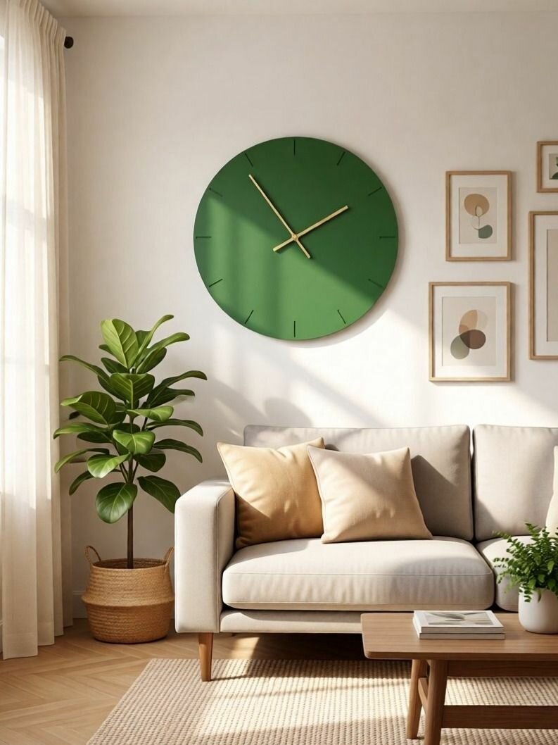 Часы настенные большие Vintage Wall диаметр 40 см интерьерные бесшумные