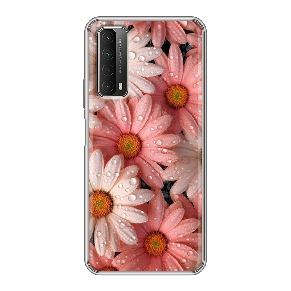 Чехол для Huawei P Smart (2021) с принтом для женщин с цветочками герберами (Хуавей П Смарт 2021)