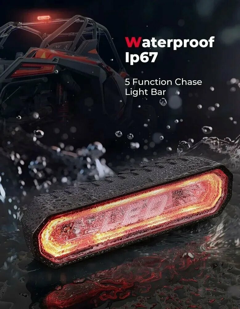 Стоп-сигнал светодиодной для квадроцикла, багги, авто RIGID CHASE (аналог)
