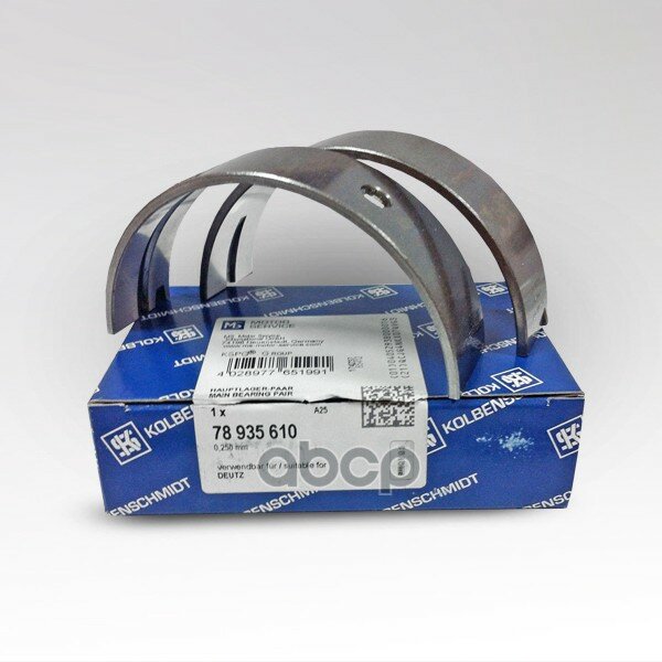 Вкладыши коренные! 0.25 (пара) STD ш25.2 Deutz BFM2012/2013, Volvo D4D/D6D KOLBENSCHMIDT арт. 78935610