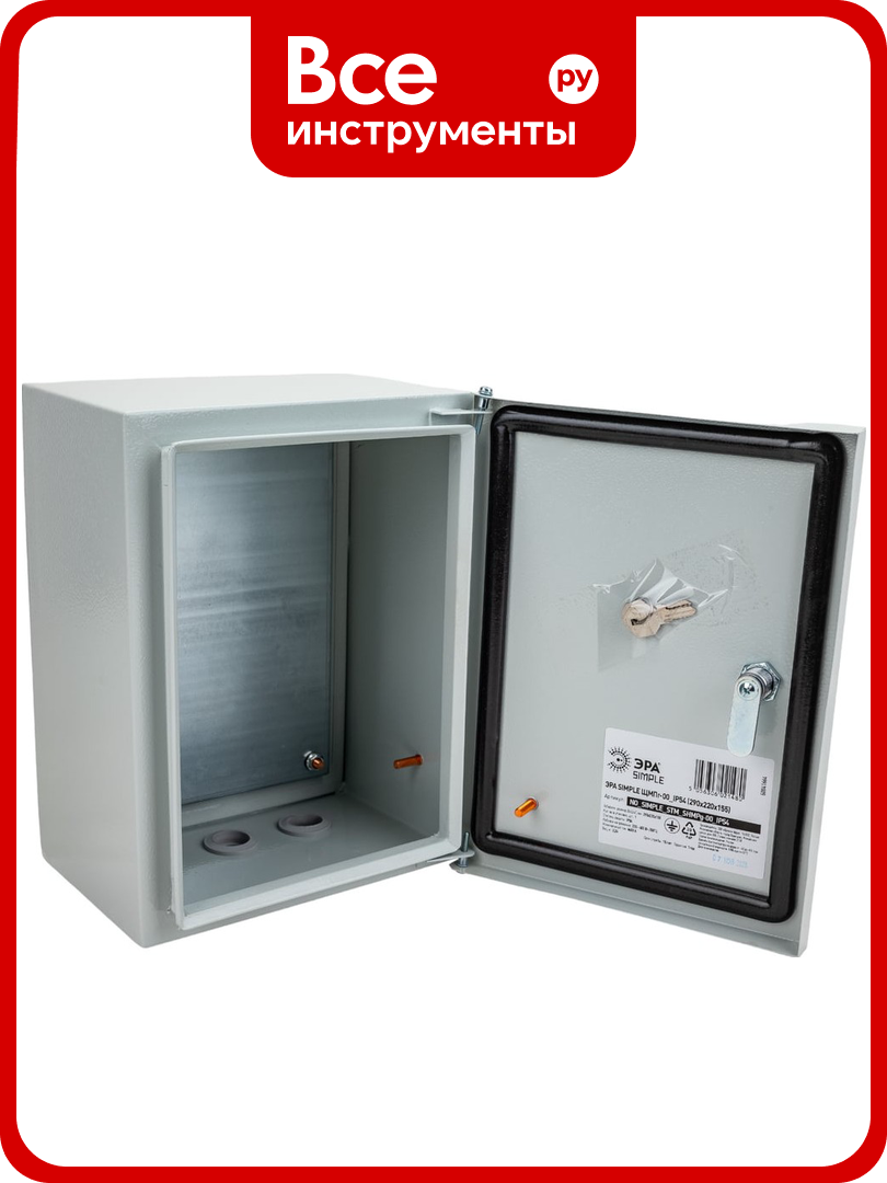 Щит с монтажной панелью ЭРА SIMPLE ЩМПг-00 IP54, 290х220х155, Б0041664
