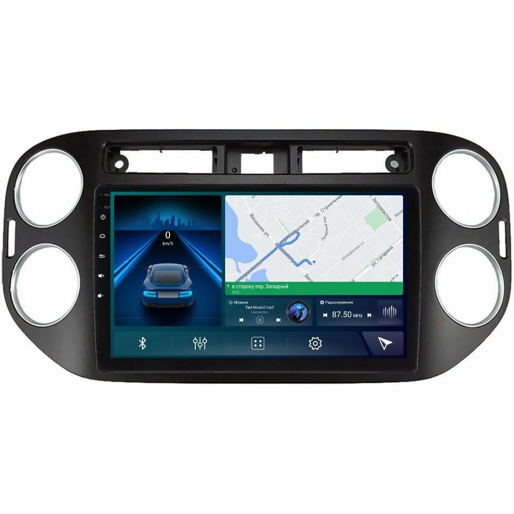 Магнитола CRS-300 Volkswagen Tiguan 2011-2016 с Android 14, 4/64Gb память, 8 ядер, Carplay, DSP, 4G(Sim)