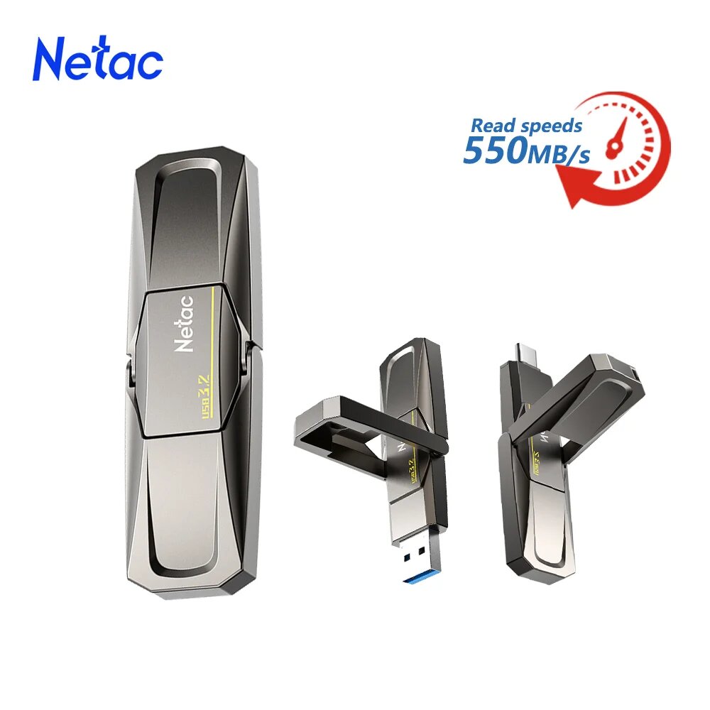 Netac US5 металлический флеш-накопитель USB3.2 128/256/512 ГБ/1 ТБ 1 ТБ