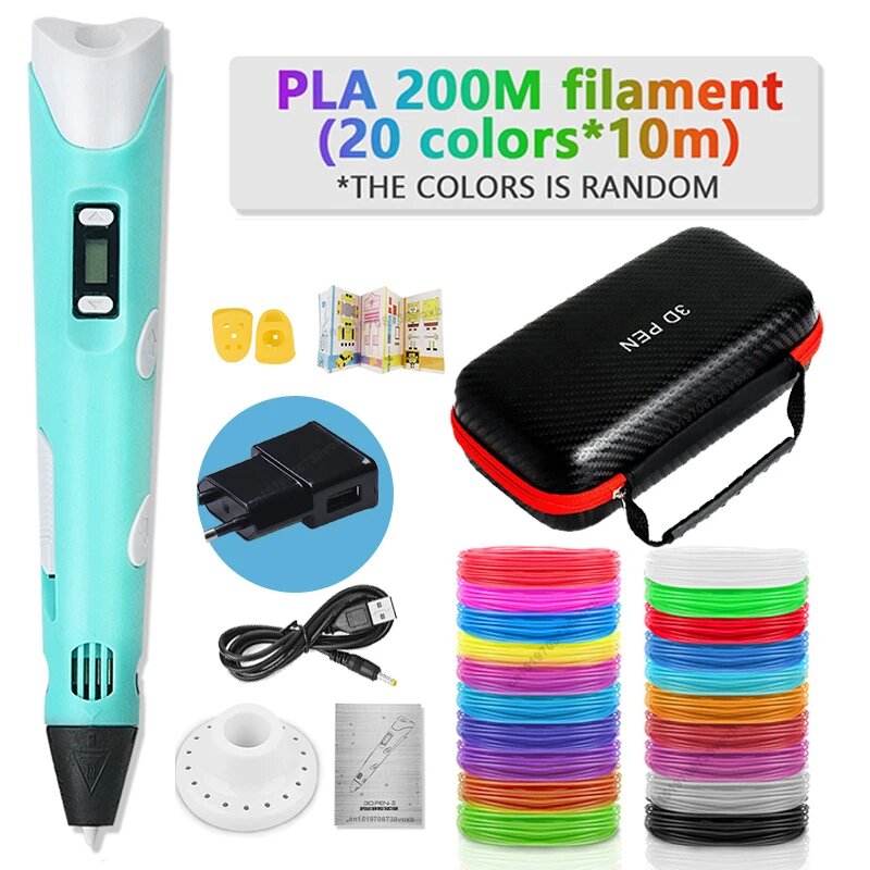 NVPONE 3D ручка для рисования PLA ЕС, Blue-200M