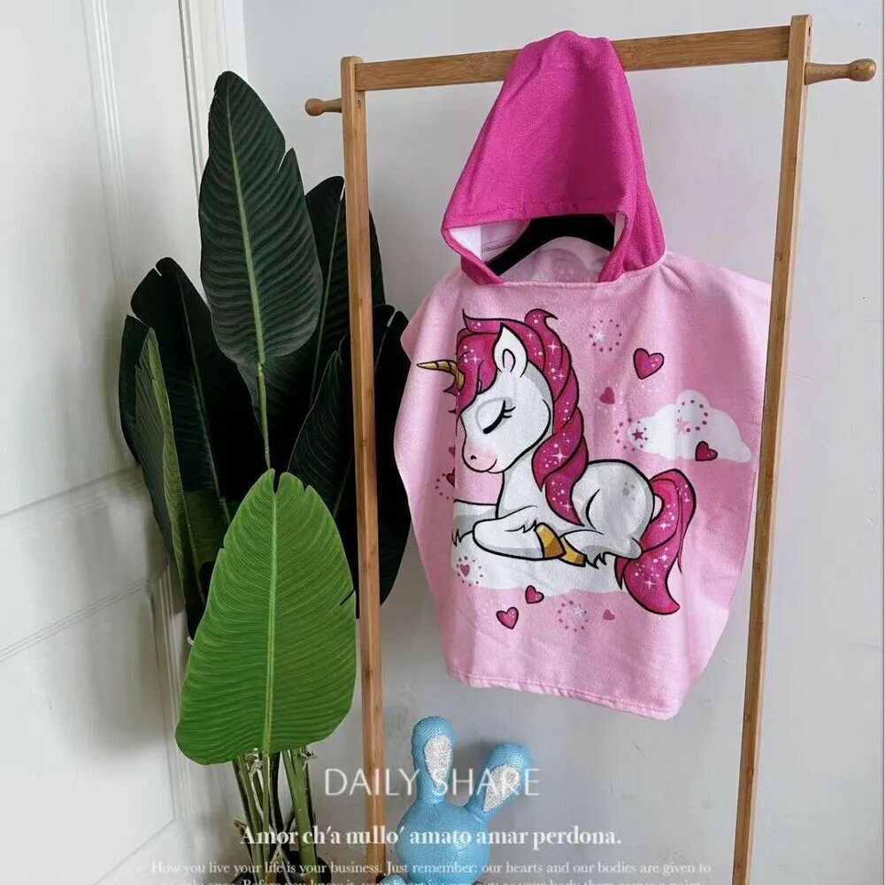 Полотенце детское, Полиэстер, 60x120 см, разноцветный