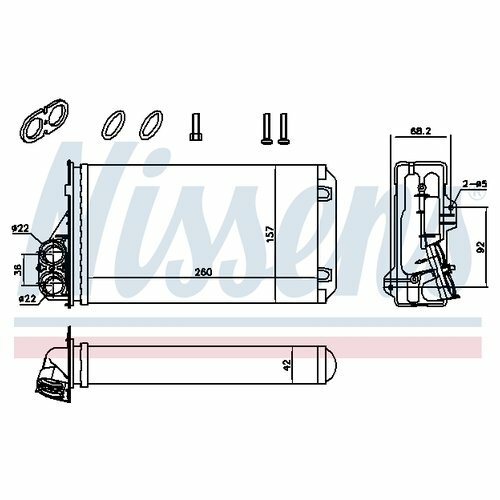 Радиатор печки Nissens 707184 для Nissan Primastar; Opel Vivaro; Renault Trafic II