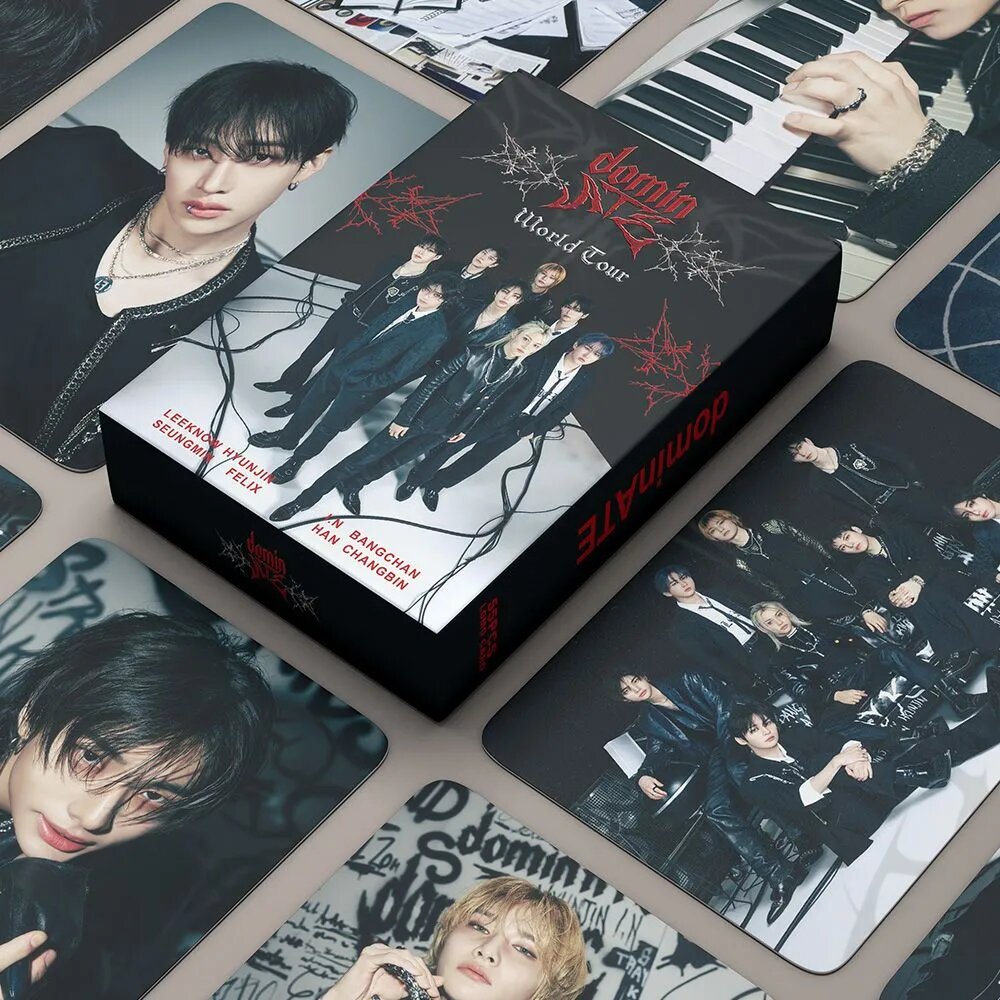 STRAY KIDS LOMO Cards 55 шт. Альбом K-POP DOMINATE Мини STRAYKIDS Фотокарточки 2024 WorldTour SKZOO Коллекционный постер для фанатов SKZ Открытка