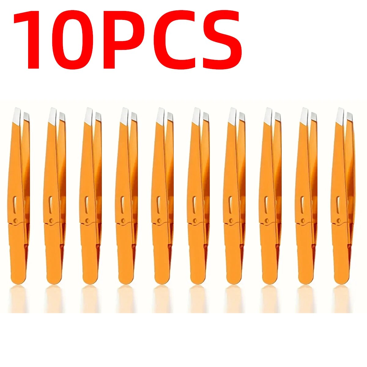 10шт Пинцетов для бровей оранжевые