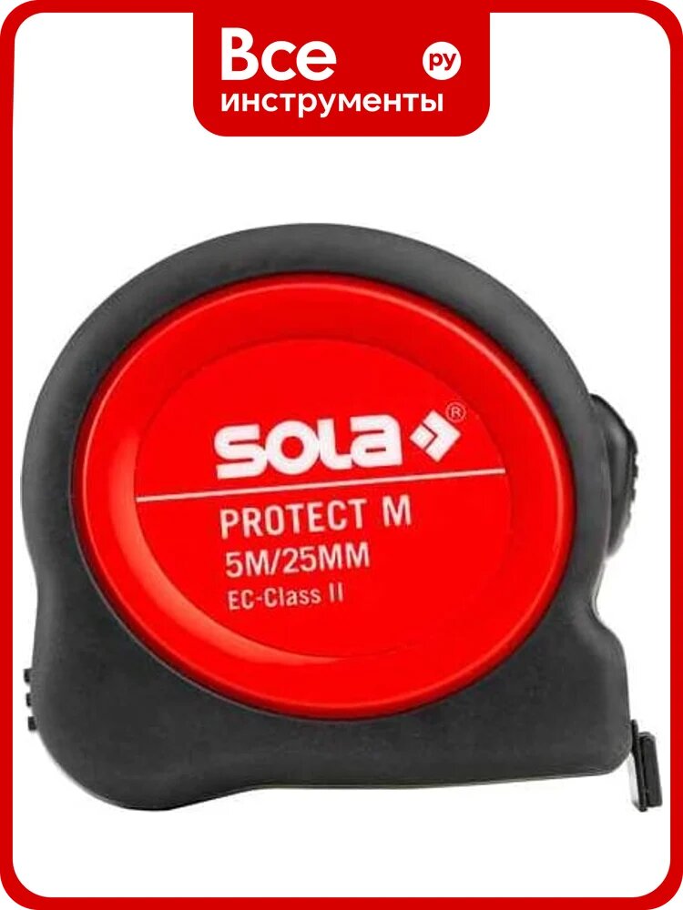 Рулетка SOLA Protect M PE 525, L=5 м, магнитная 50570601