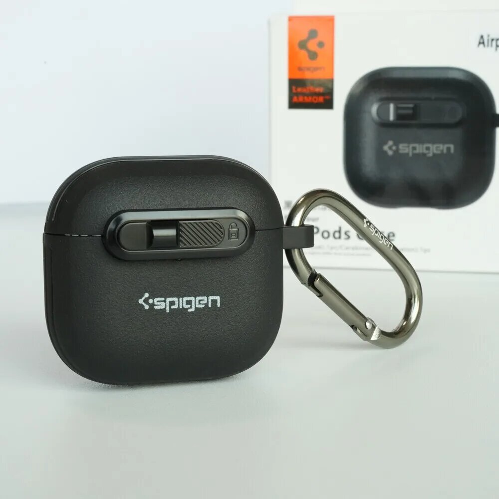 Защитный чехол Spigen для AirPods 3/2/1 Аирподс 4, Черный, black