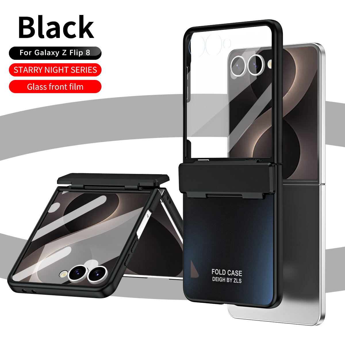 Чехол для Samsung Galaxy Z Flip8 / Samsung Z Flip8 / Самсунг Галакси Зед Флип8, soft touch, чехол-кардиомонитор, искусственная кожа, поликарбонат (PC), защита камеры, ударопрочный, усиленные углы, Samsung
