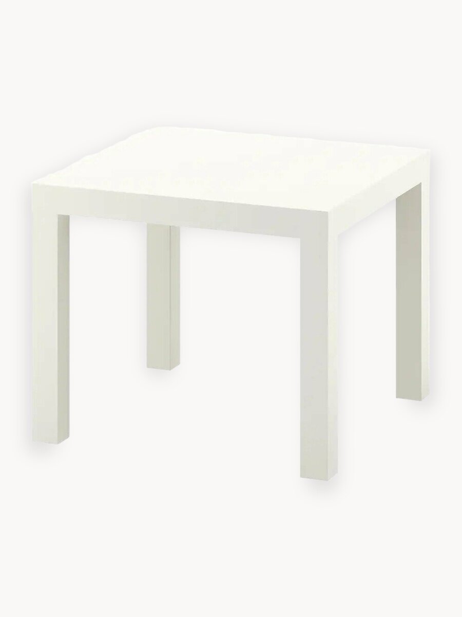 Столик лакк икеа (LACK IKEA), 55x55 см, придиванный столик, белый