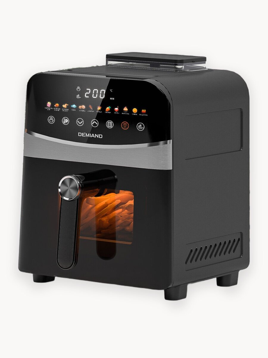 Аэрогриль DEMIAND Sanders DK-2200, 1950 Вт, электронное управление, 6 л, черный