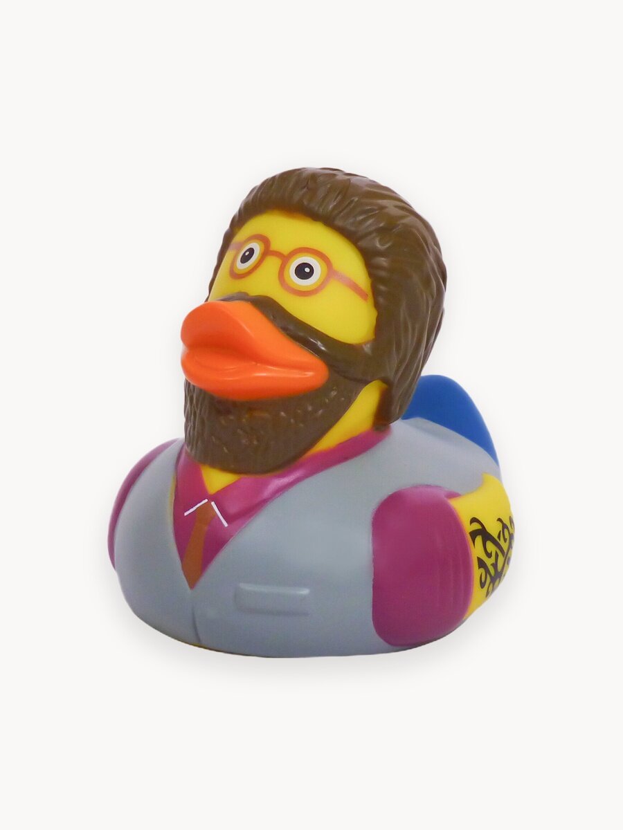 Игрушка для купания в ванной Funny Ducks Хипстер уточка, сувенир, от 3 лет