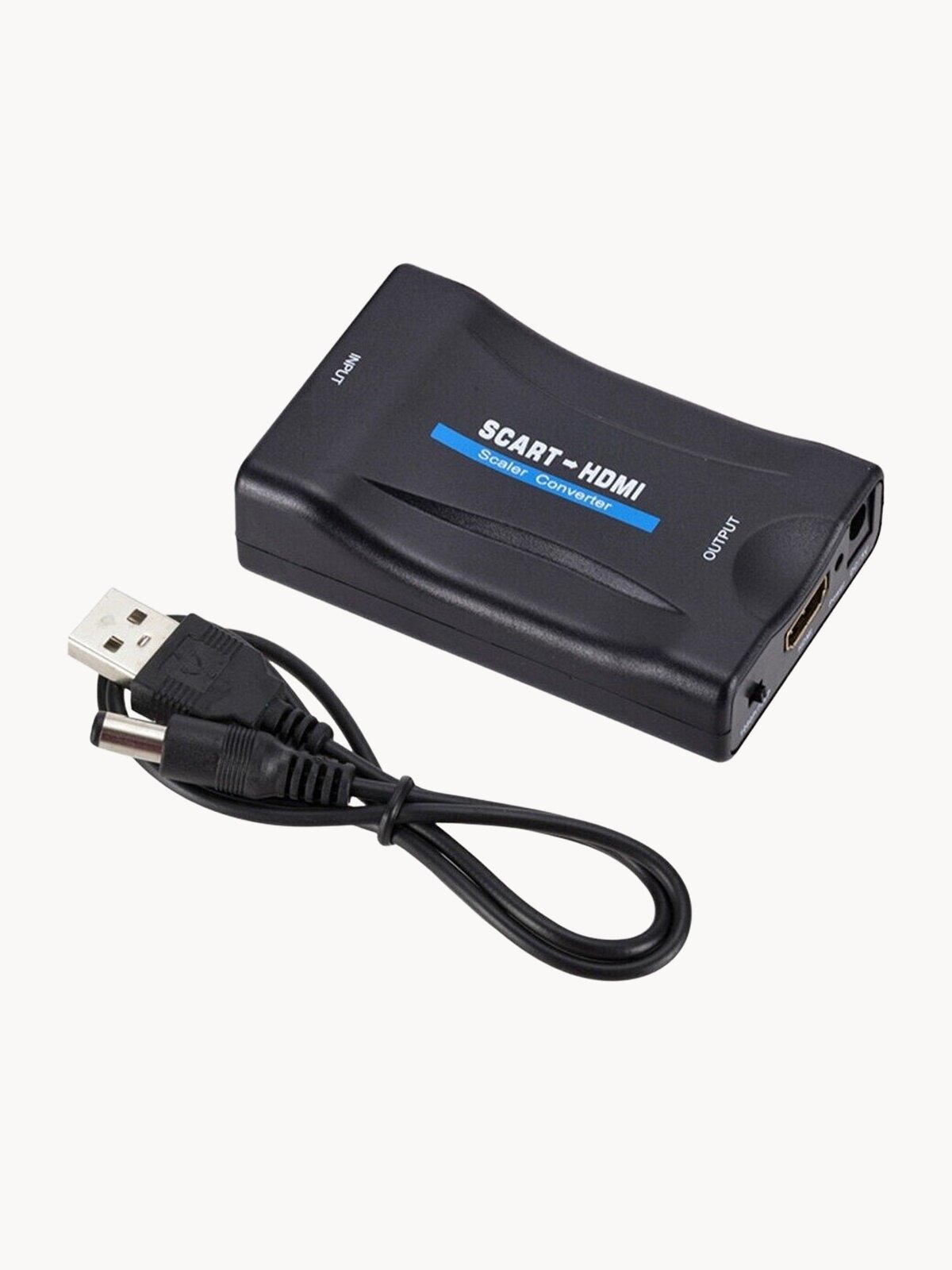 Конвертер SCART - HDMI с кабелем питания(USB)