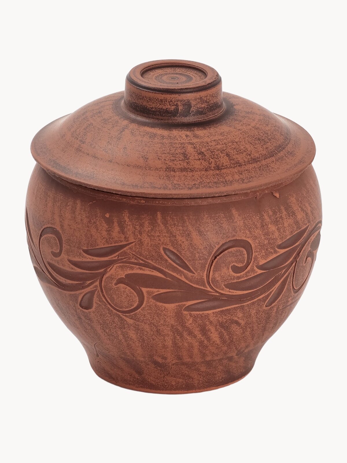 Горшочек для запекания «Вьюнок», 550 мл, 12×10 см, красная глина