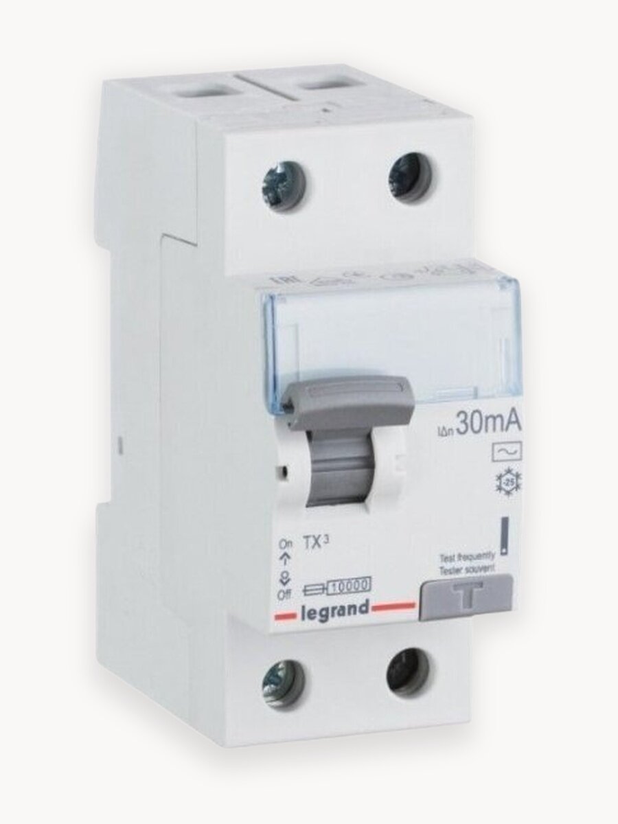 Устройство защитного отключения (УЗО) Legrand TX3 2P 40A 30MA (AC), 403001