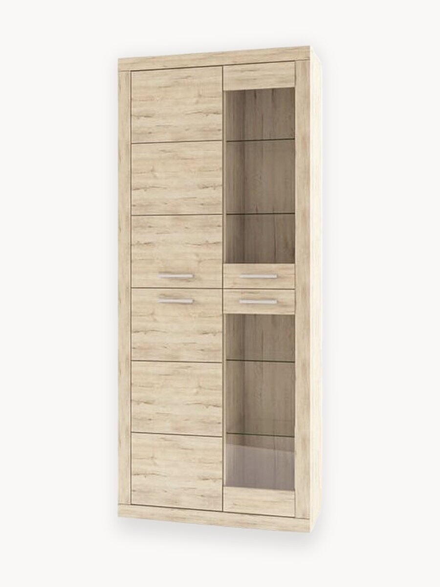 Шкаф с витриной Anrex Оскар / Oskar 2V2D, 82х35х195 см