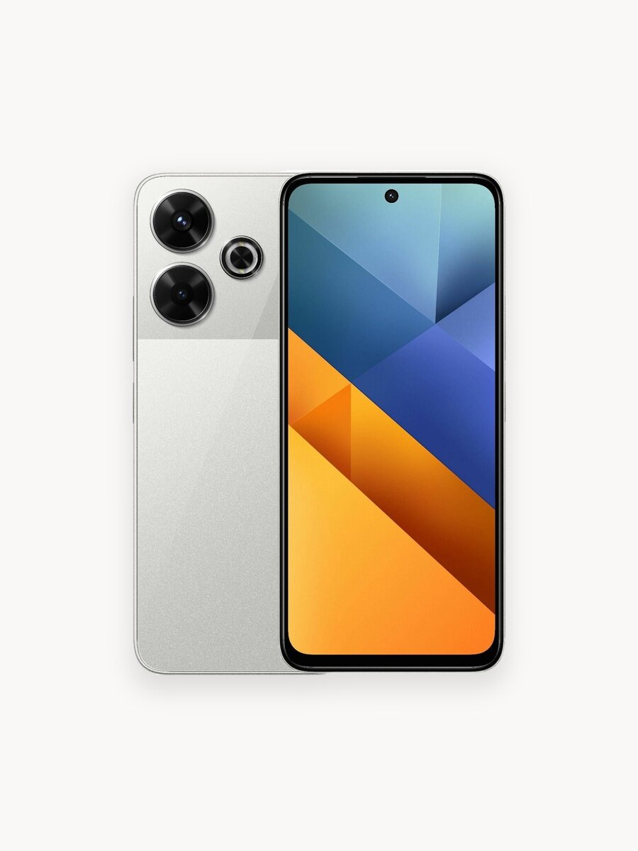 Смартфон Xiaomi Poco M6 8/256 Гб, серебристый
