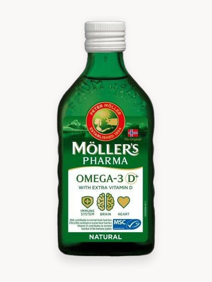 Moller’s Норвежский рыбий жир Tran Omega 3 Extra Vitamin D