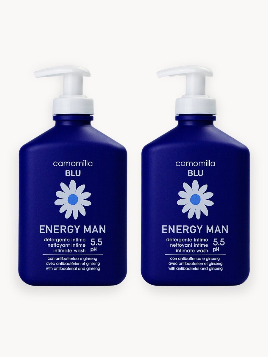 Гель для интимной гигиены Camomilla Blu ENERGY MAN для мужчин 300 мл, 2 шт