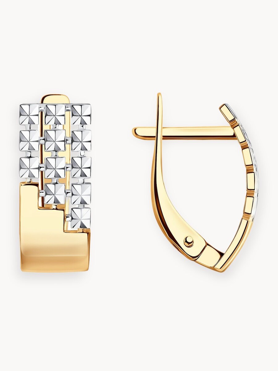 Серьги, красное золото, 585 проба