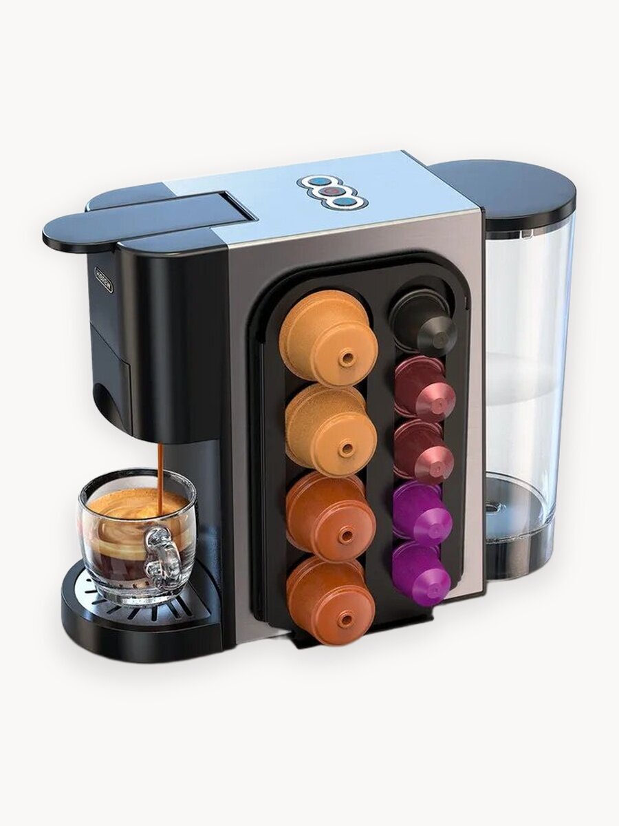 Кофемашина Hibrew H3A, 5 в 1, 20 Бар, универсальная, серебристый