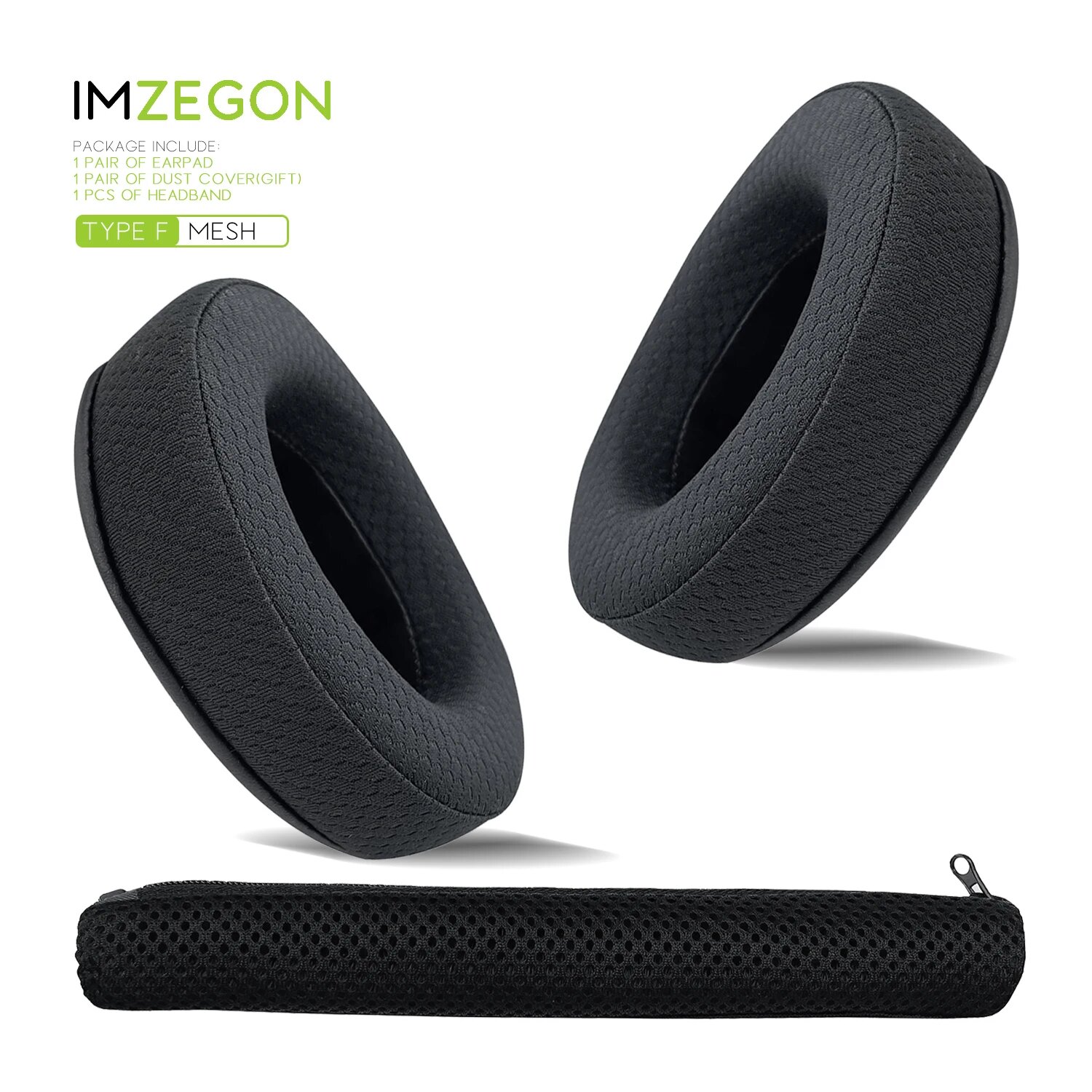 IMZEGON Амбушюры черные для Anker Soundcore Life Q10, Q20, Q30, Q35 + headband A