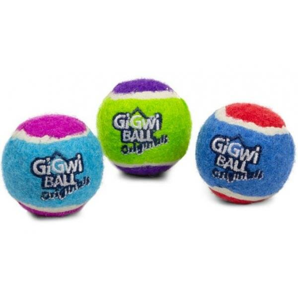 GIGWI Игрушка для собак Три мяча с пищалкой 4см, серия GiGwi BALL Originals (75340)