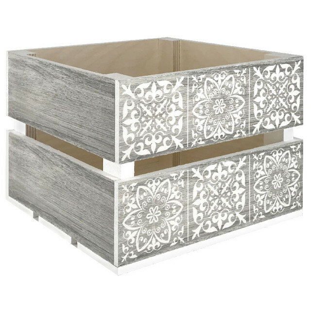 Ящик декоративный Орнамент 200х200х150 мм дерево для интерьера и хранения дома