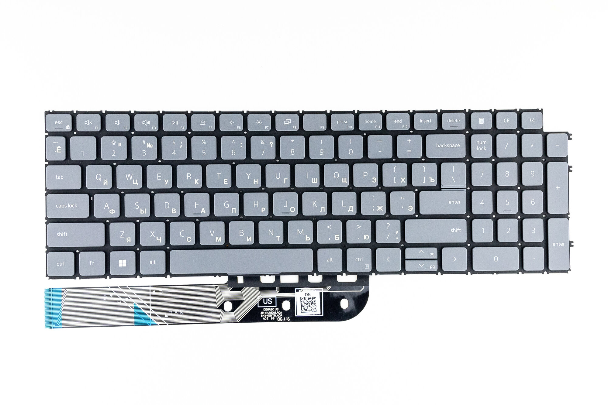 Клавиатура для ноутбука Dell Vostro 15 7510 с подсветкой p/n: NSK-EB0SC, 0KN4-OH2US13, 0X38K3