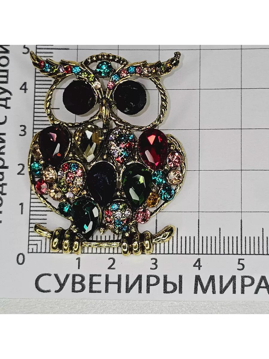 Брошь, стразы