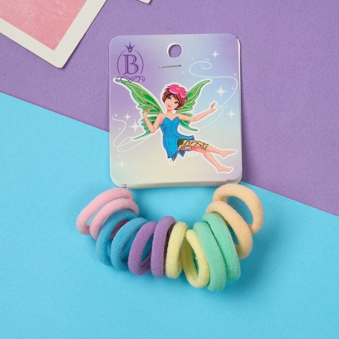 Резинки для волос «Фея Лави», набор 12 шт, 2 см, нежность