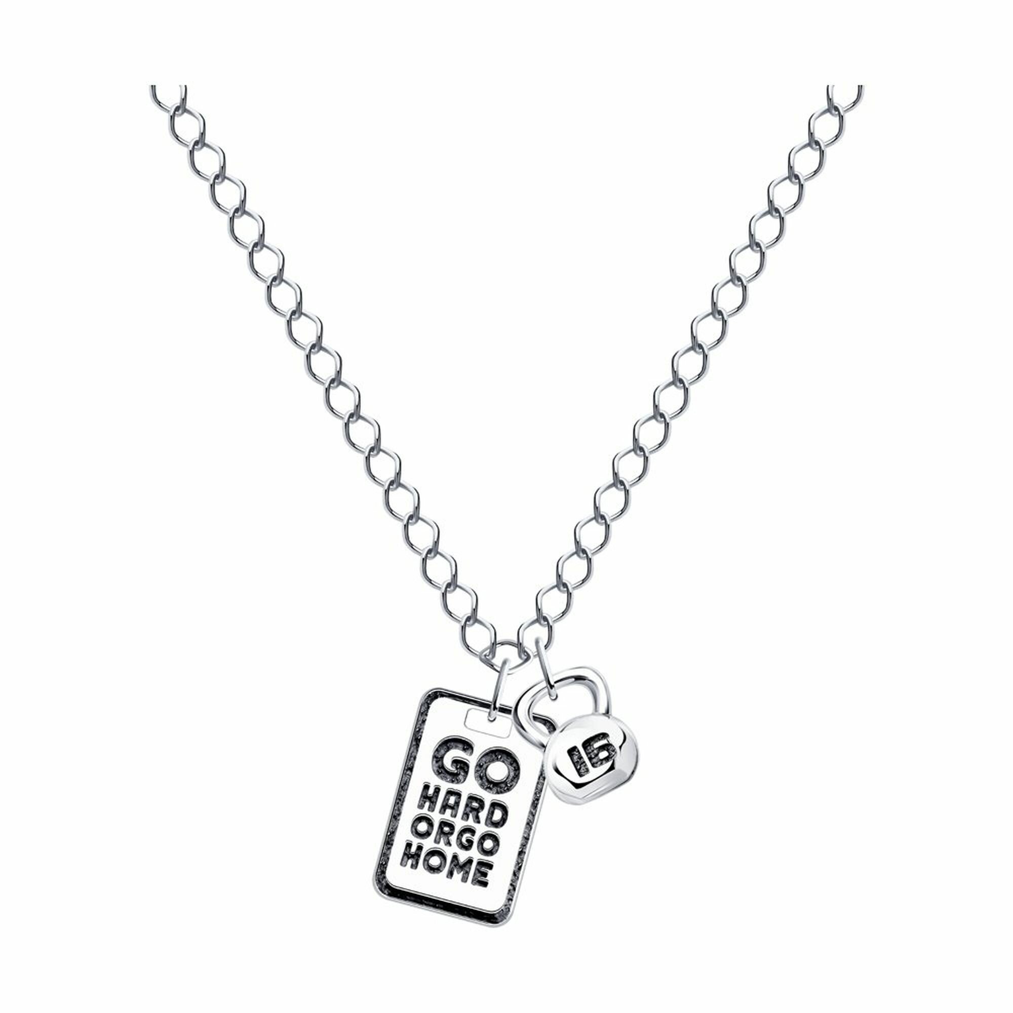 Колье, серебро, 925 проба, чернение