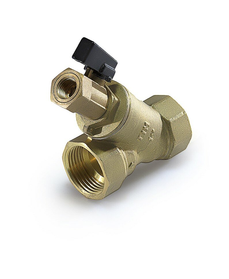 Фильтр косой c мини краном 1" TIM