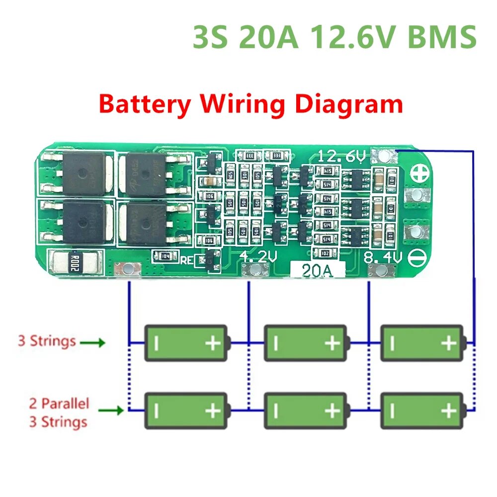 BMS 3S 20A 12.6V Защита Li-Ion Батарей