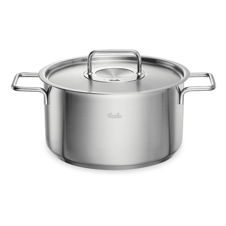 Кастрюля с крышкой Fissler Pure 5,7 л, 24 см, сталь нержавеющая