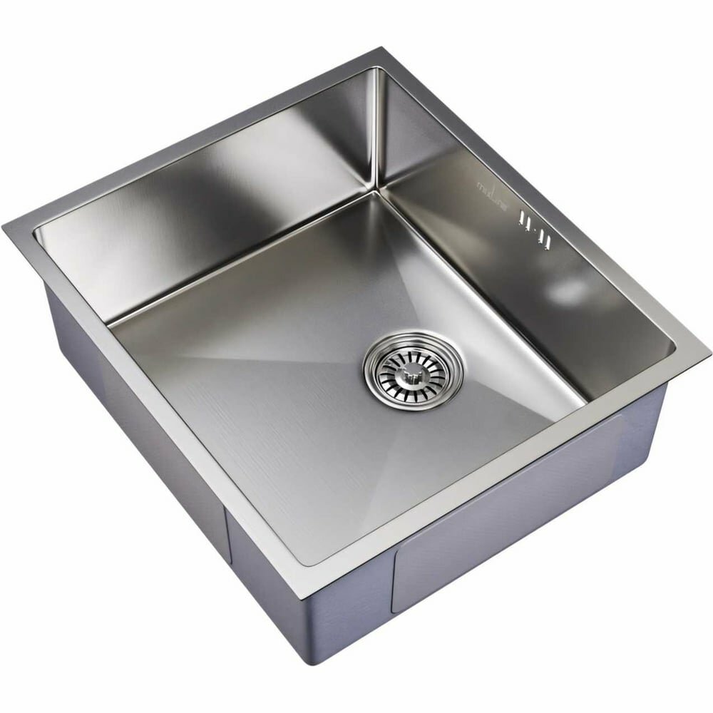 Мойка для подстольного монтажа MIXLINE PRO 50x44х20 см, толщина 3 мм, выпуск 3 1/2, с сифоном, сатин 548568