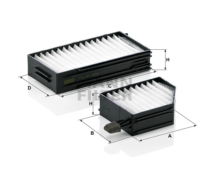 MANN CU21002-2 (15212142 / 17376X2 / 27838) фильтр салона