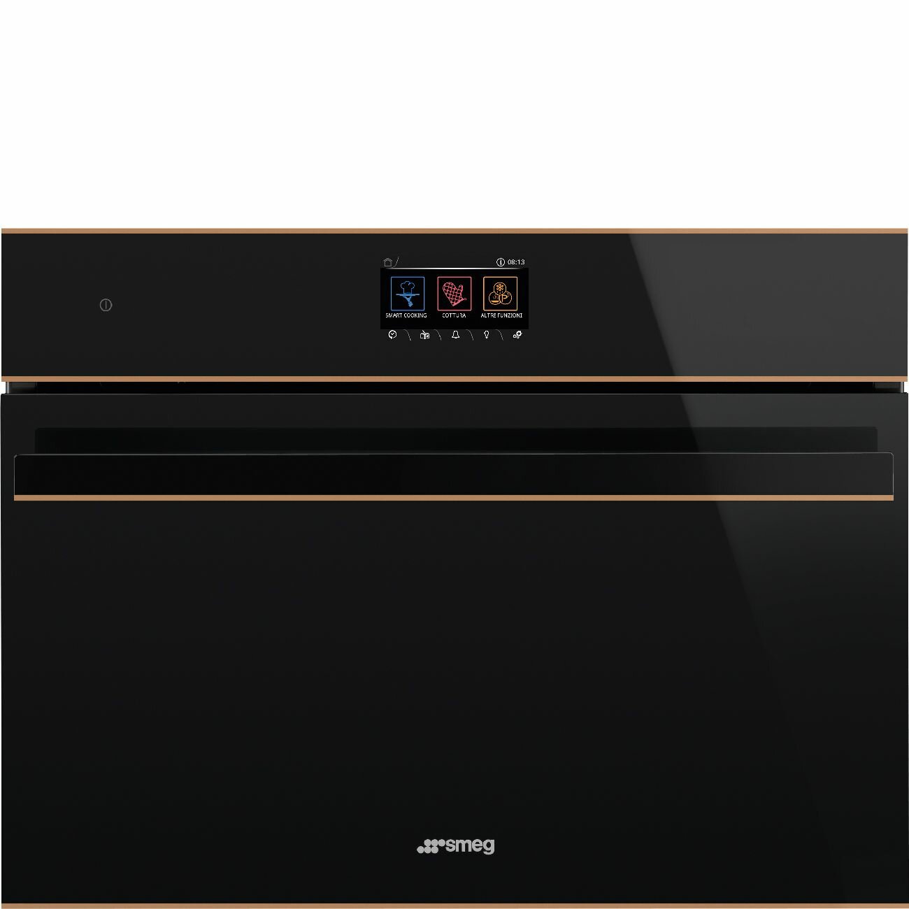 Электрический духовой шкаф Smeg SO4604S4PNR, 59.7 см, 20 режимов, гриль, конвекция, гидролизная очистка, чёрный
