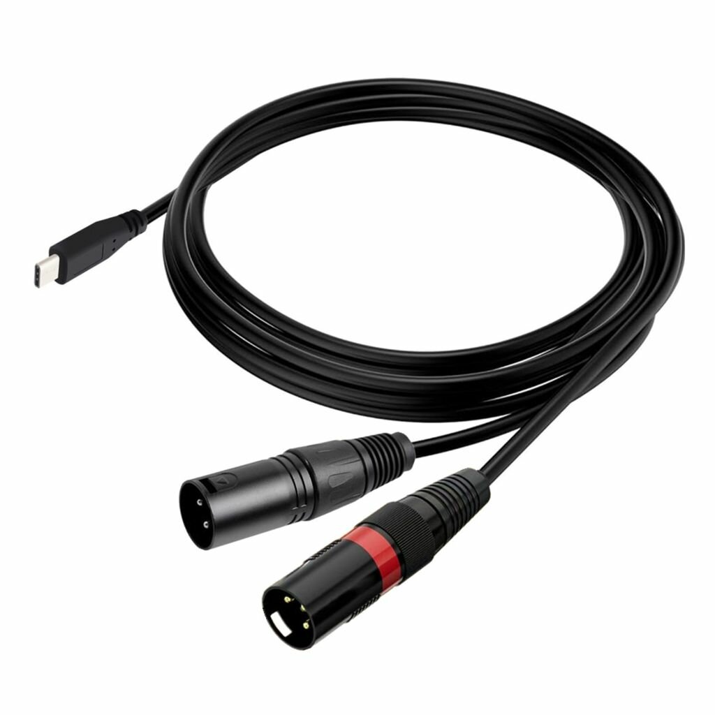 Аудиокабельный Стереокабель С Разъемом От Type C До 2XLR Обеспечивает Двухканальный Выход Звука Hifi И Высокую Совместимость