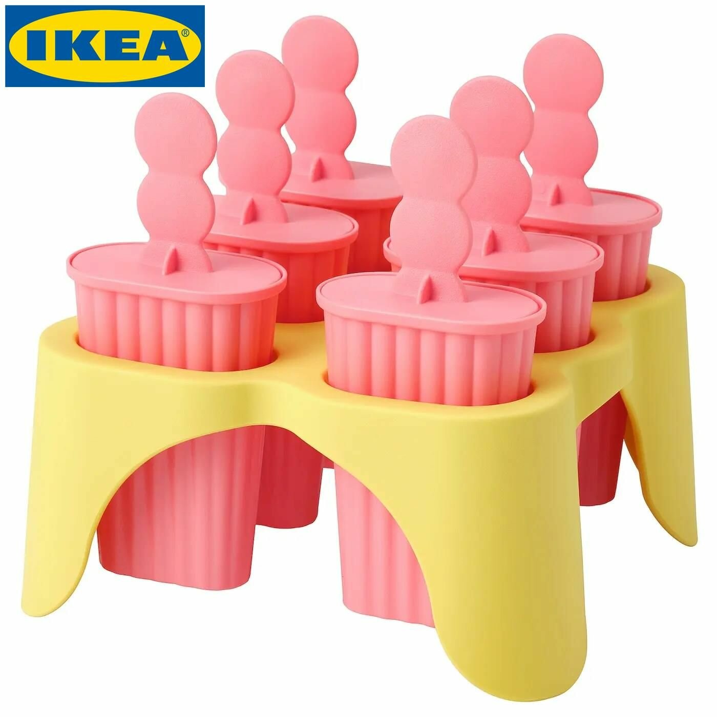 UPPFYLLD IKEA, форма для мороженного, набор, 6 шт, зеленый/желтый, уппфиллд икеа