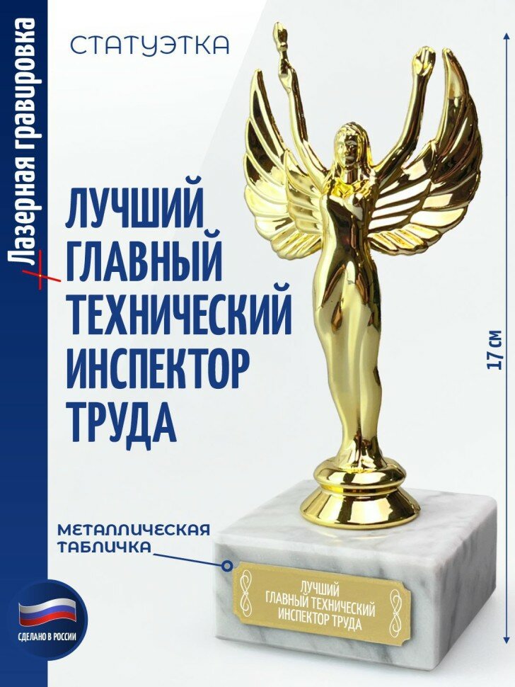 Статуэтка награда Женск. "Лучший главный технический инспектор труда" (17 см)