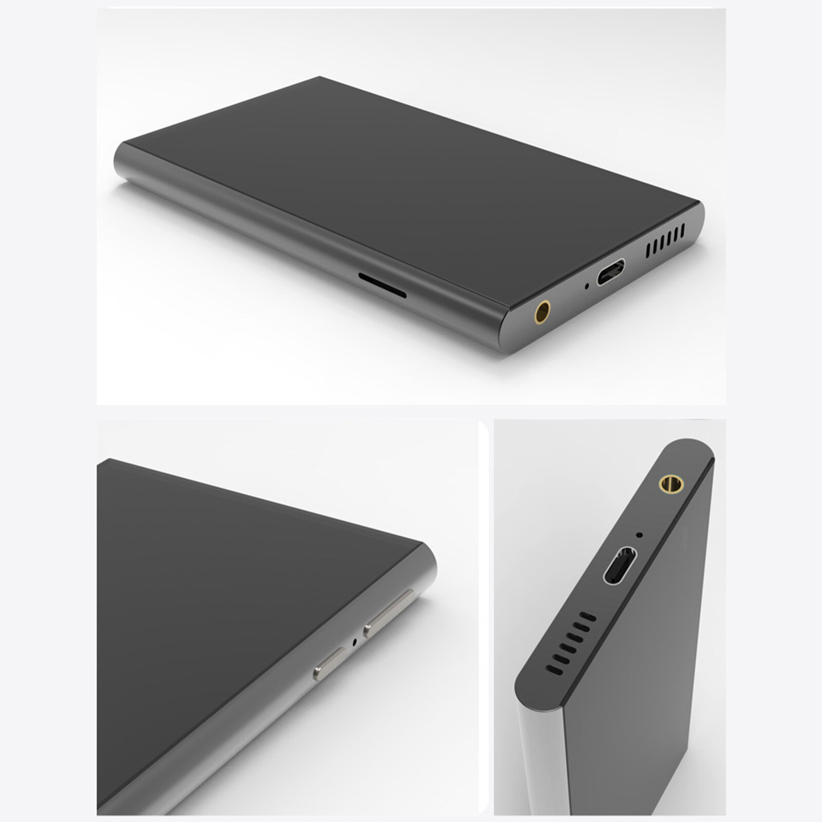 MP4-плеер, многофункциональный 4,0-дюймовый сенсорный экран IPS HD, Hi-Fi-плеер без потерь с Bluetooth и Wi-Fi для Android, цвет серый, 128 ГБ