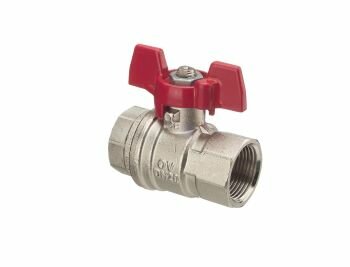 Кран шаровой Oventrop Optibal 1/2" латунный бабочка г/г (1076104)