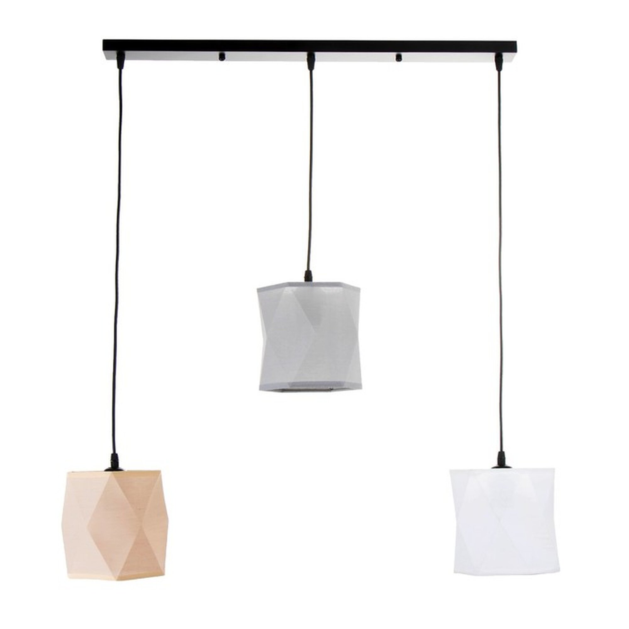 Светильник BayerLux "Линг", E27, 120 Вт, IP20, металл, ткань, бежевый/белый