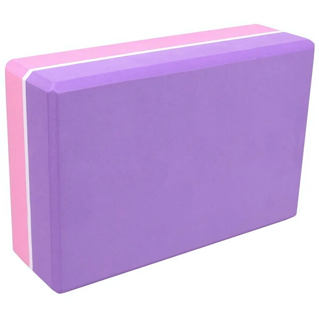 Блок для йоги «Гармония», легкий, прочный, пурпурный, 30х15х10см