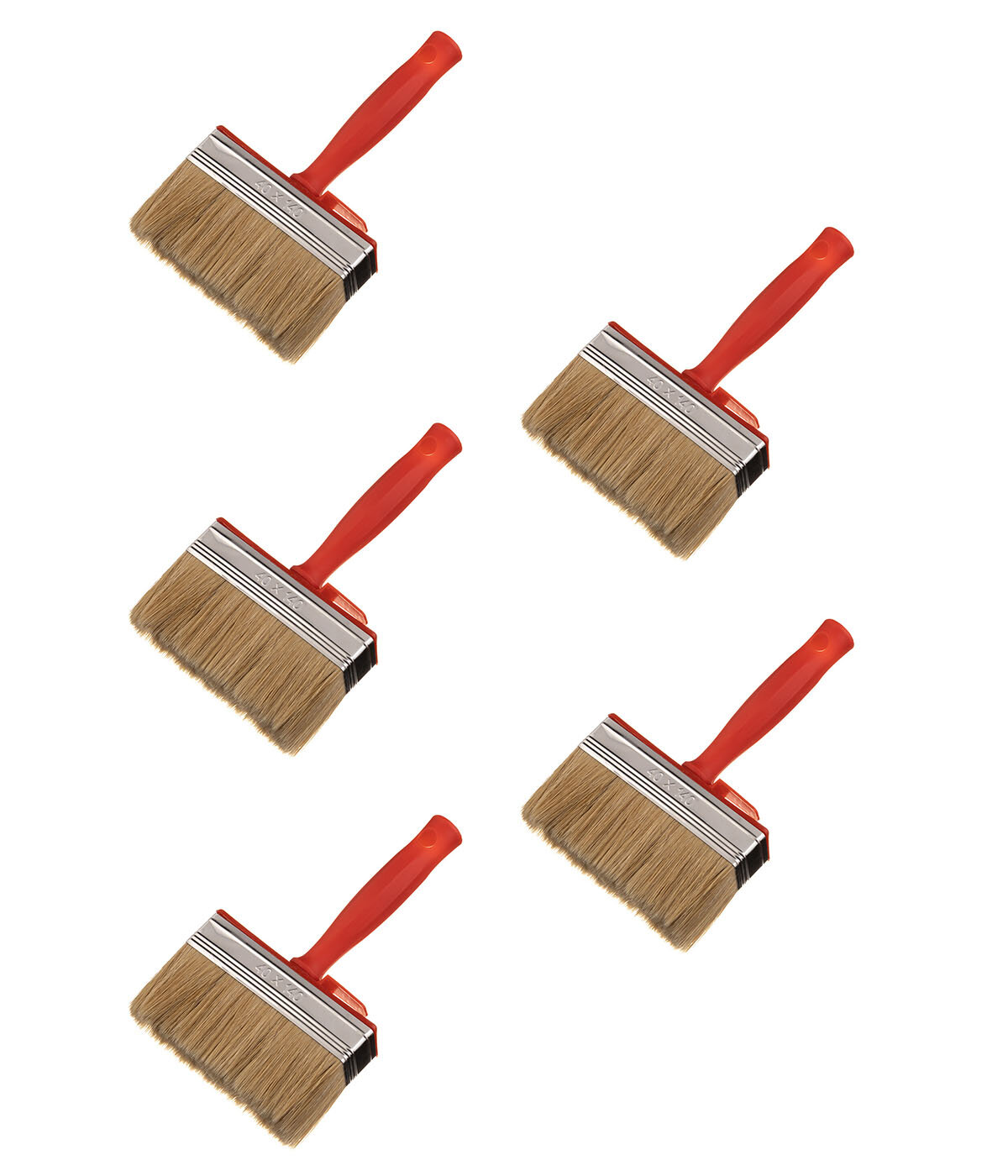 Кисть малярная макловица смешанная щетина пластиковая ручка 140х40 мм для Лводной основе и клея (5 шт.)