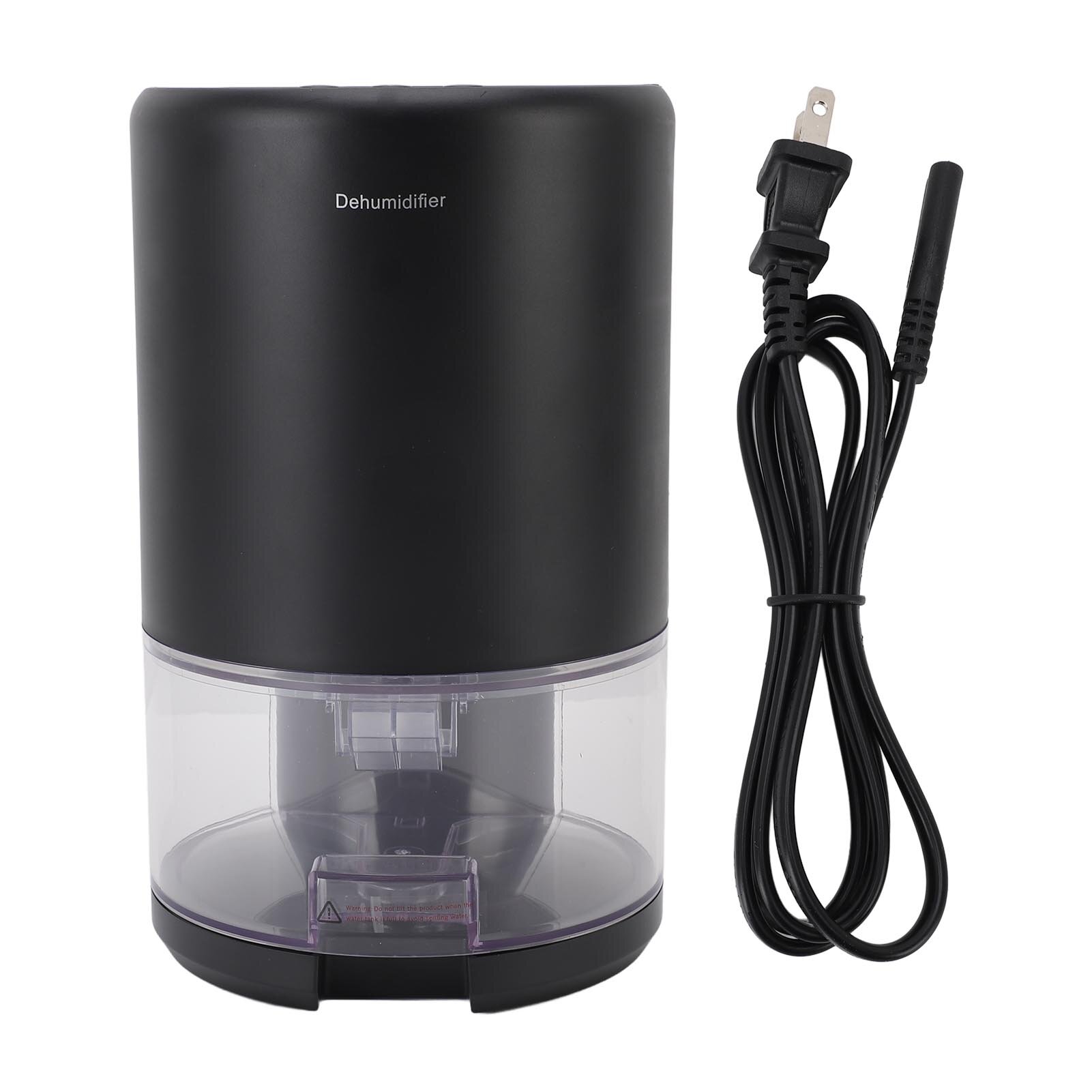 Умный осушитель воздуха для дома 36 Вт 1 л PP PET ультра тихий автоматический отключаемый настольный осушитель воздуха с 7 цветами подсветки для комнаты черный штекер США