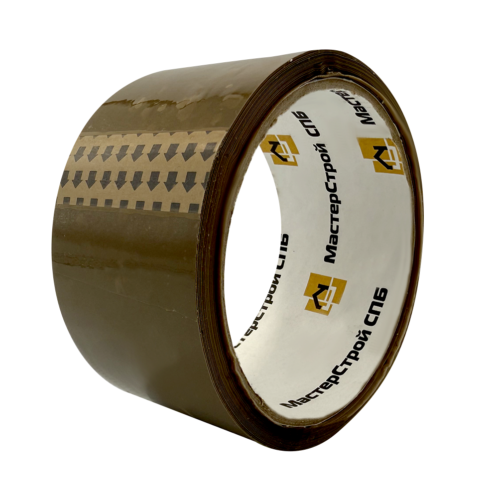 МастерСтрой СПБ лента клейкая коричневая 48 мм, 40 м, 40 мкм для строительных работ
